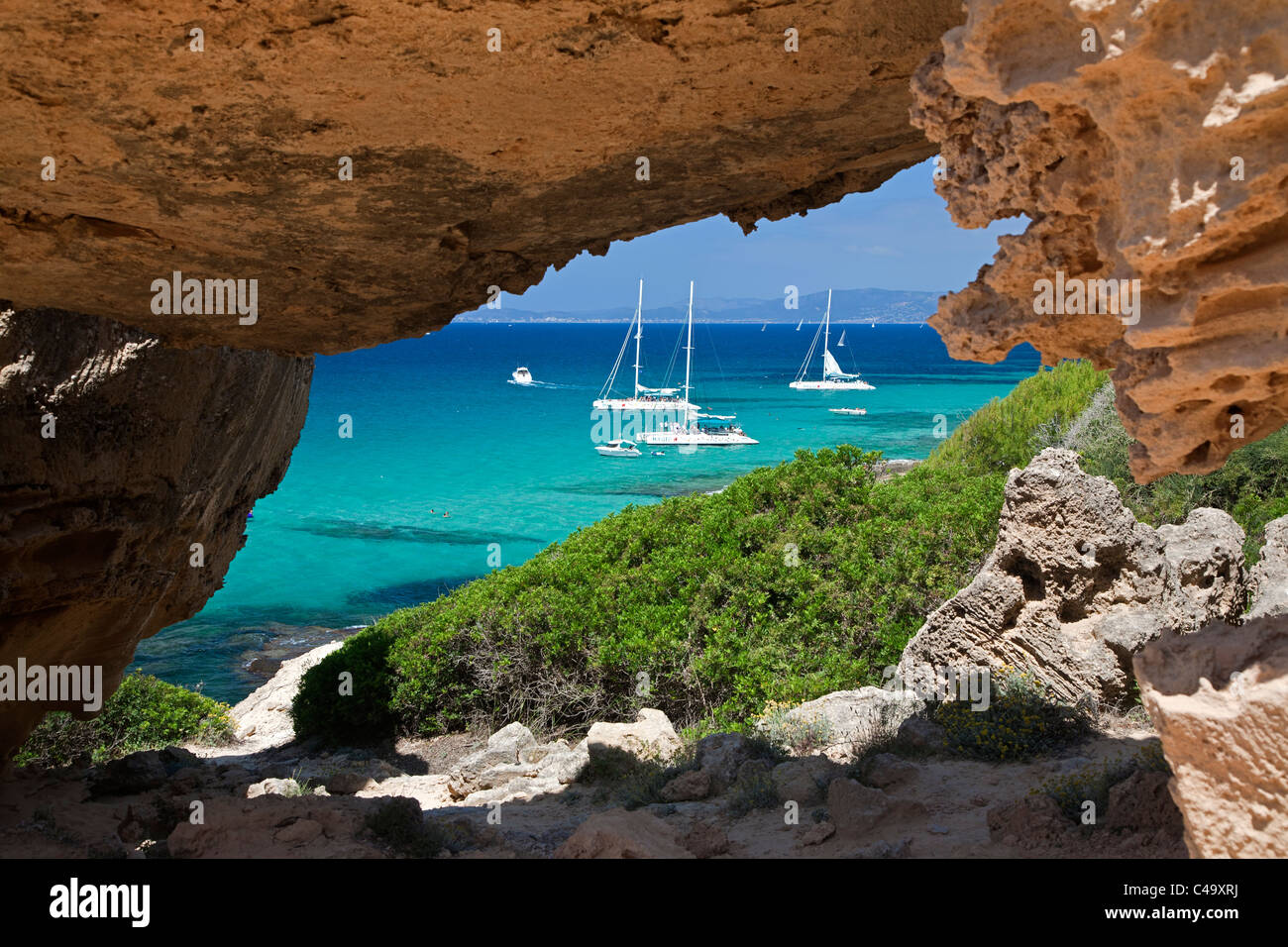 Mallorca landscape. Near Cala Blava. Spain Stock Photo - Alamy