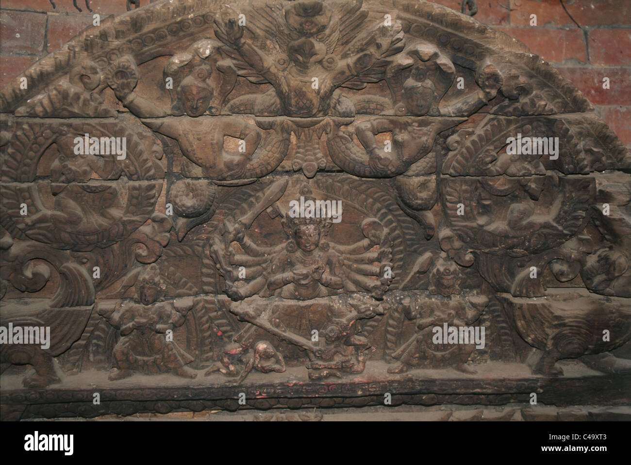 Photograph of a stone tablet in a shrine in Tibet Stock Photo - Alamy