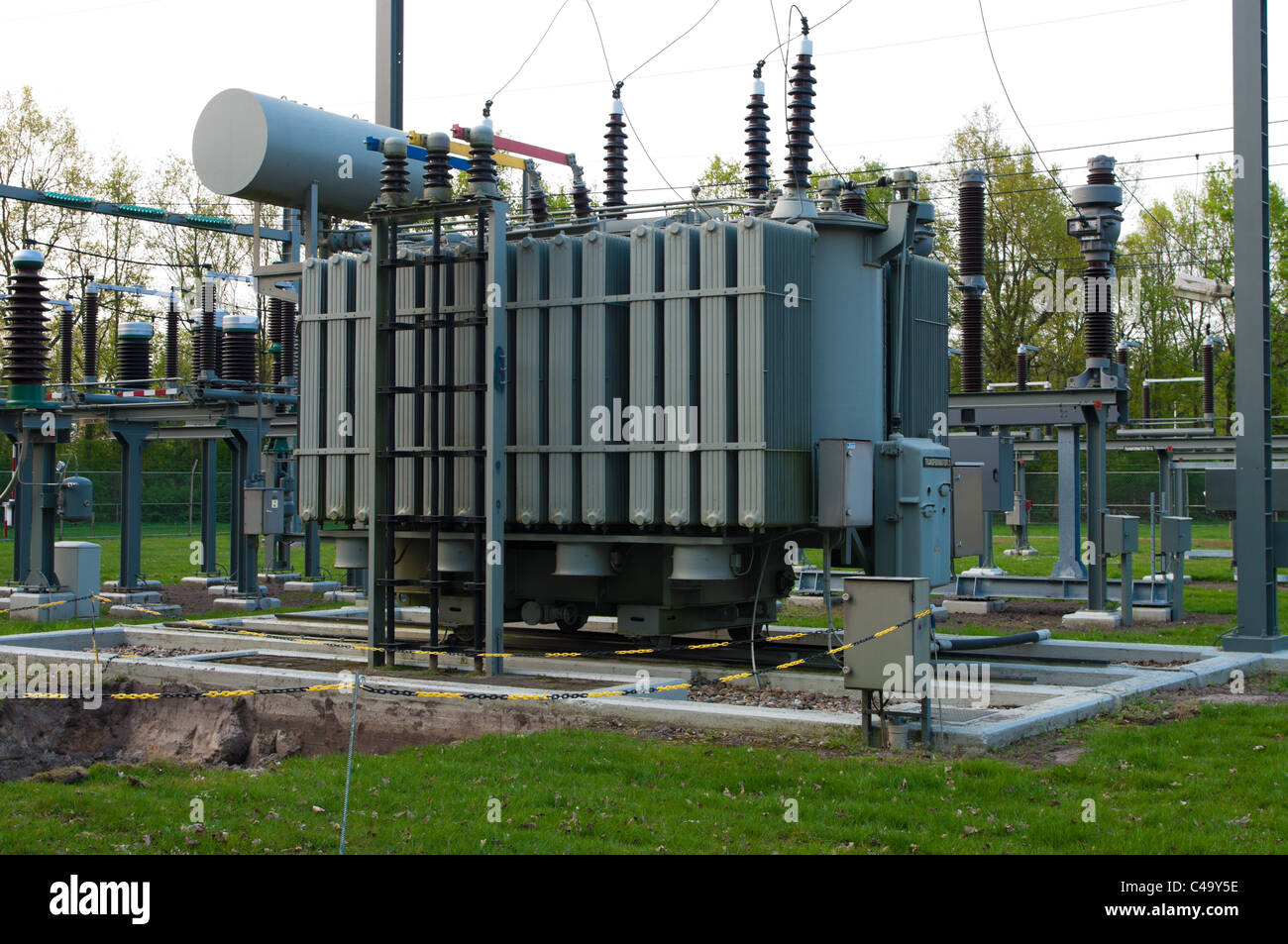 part of a 110kv electric substation Stock Photo - Alamy