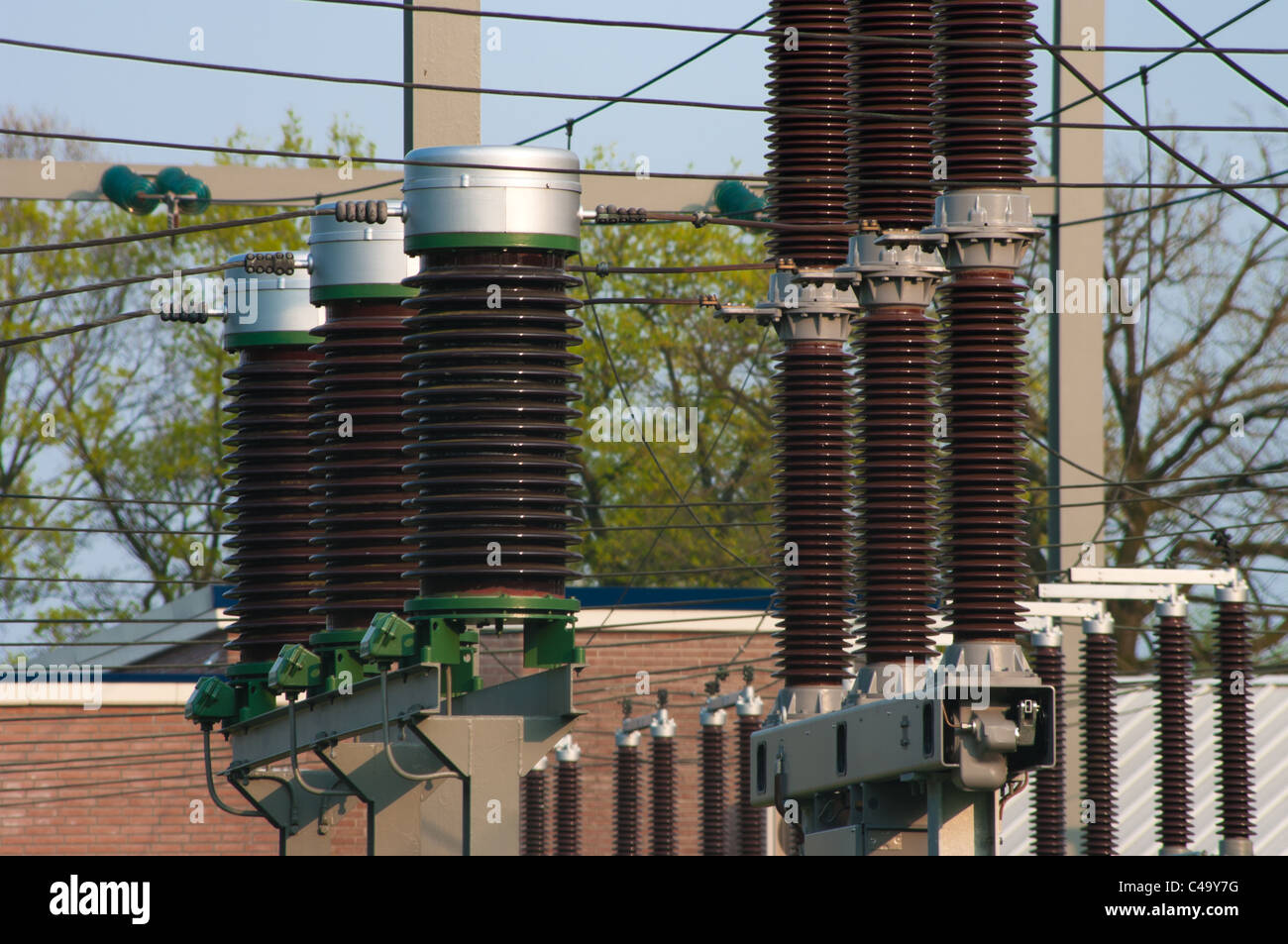 part of a 110kv electric substation Stock Photo - Alamy