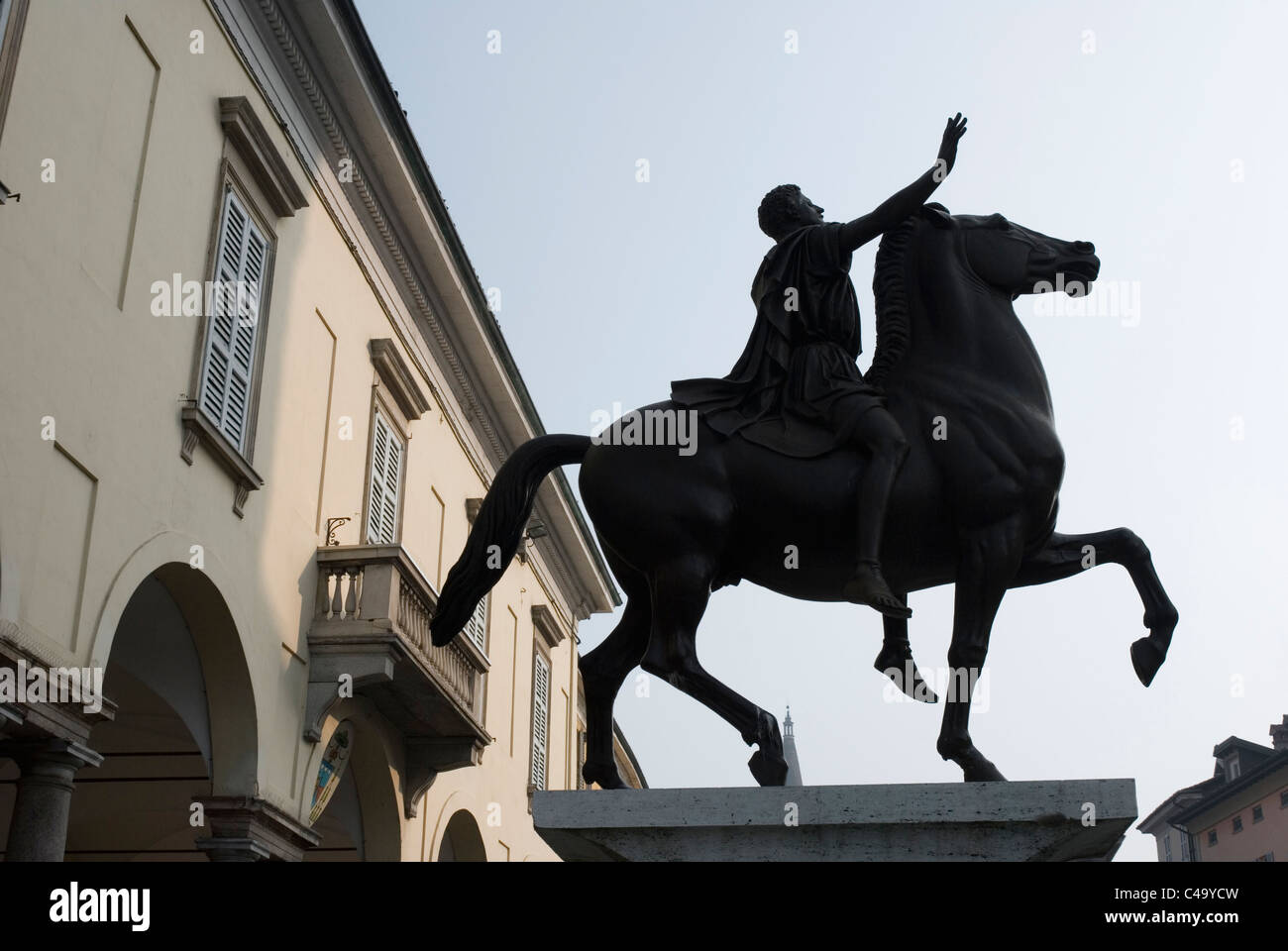 Regisole equestrian statue in Piazza del Duomo - Pavia - Lombardy ...