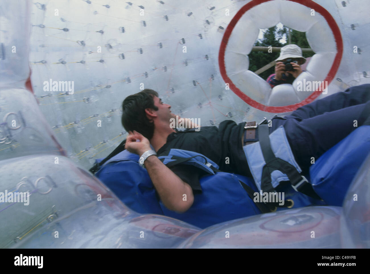 Man zorbing sports hi-res stock photography and images - Alamy