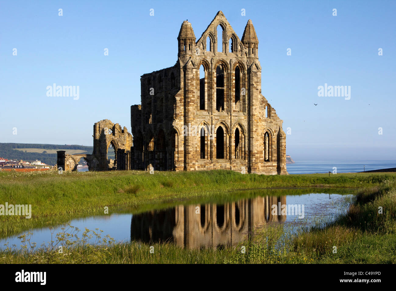 whitby abbey north yorkshire england uk Stock Photo - Alamy