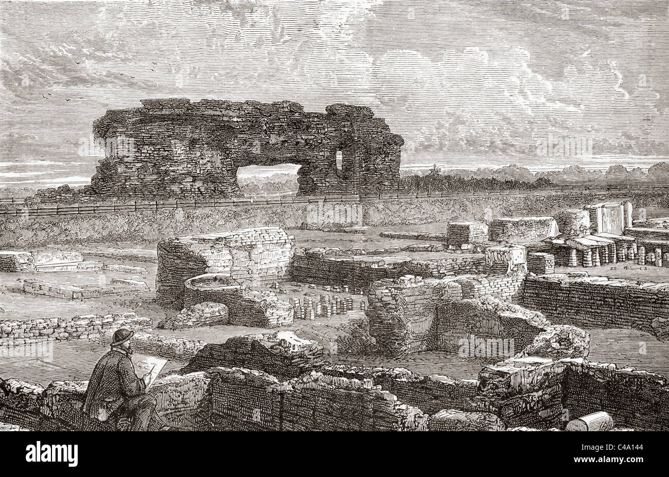 Excavations at Uriconium, aka Viroconium Cornoviorum, or Viroconium, in ...