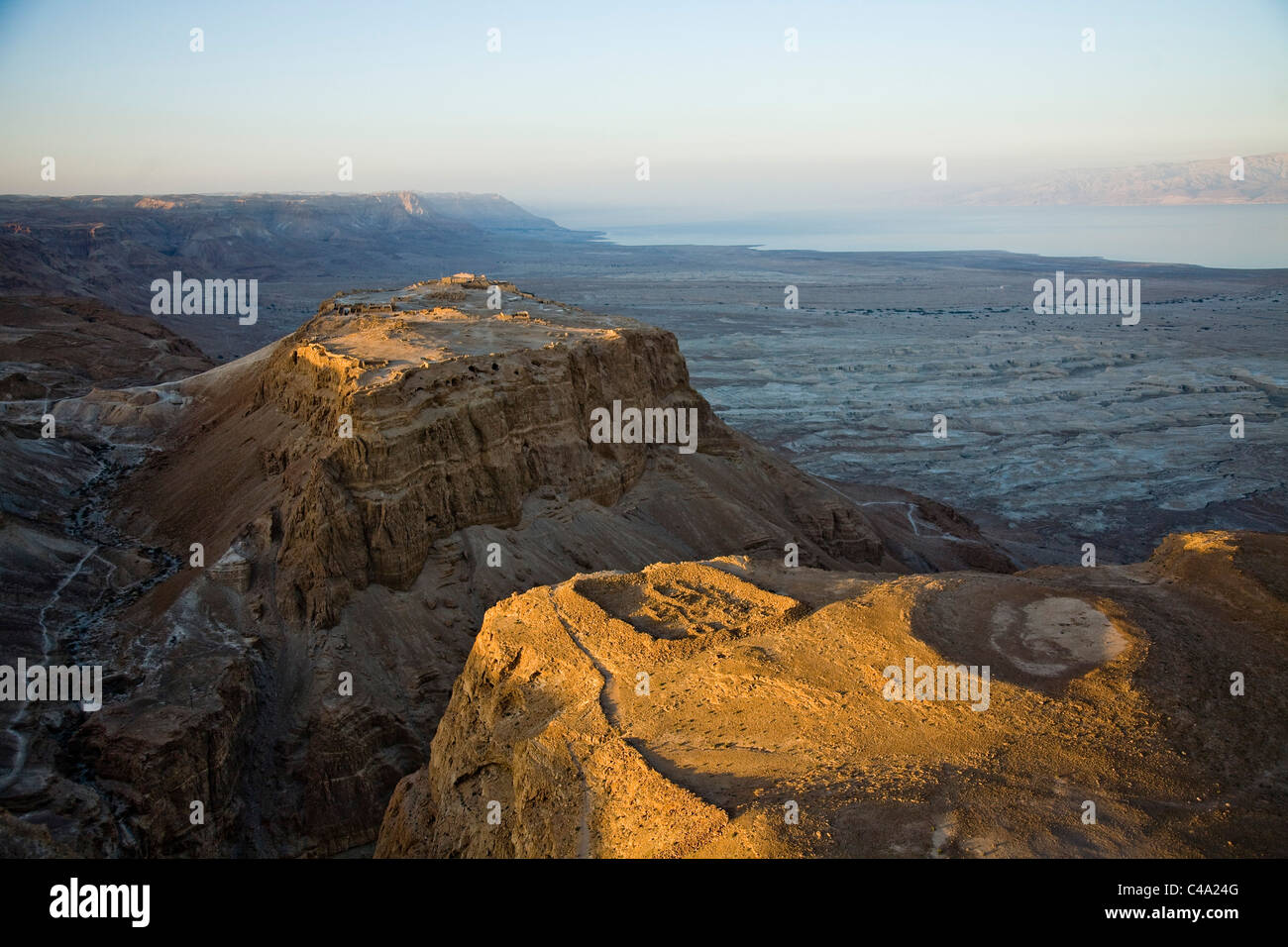 Aerial photograph of Masada Stock Photo - Alamy