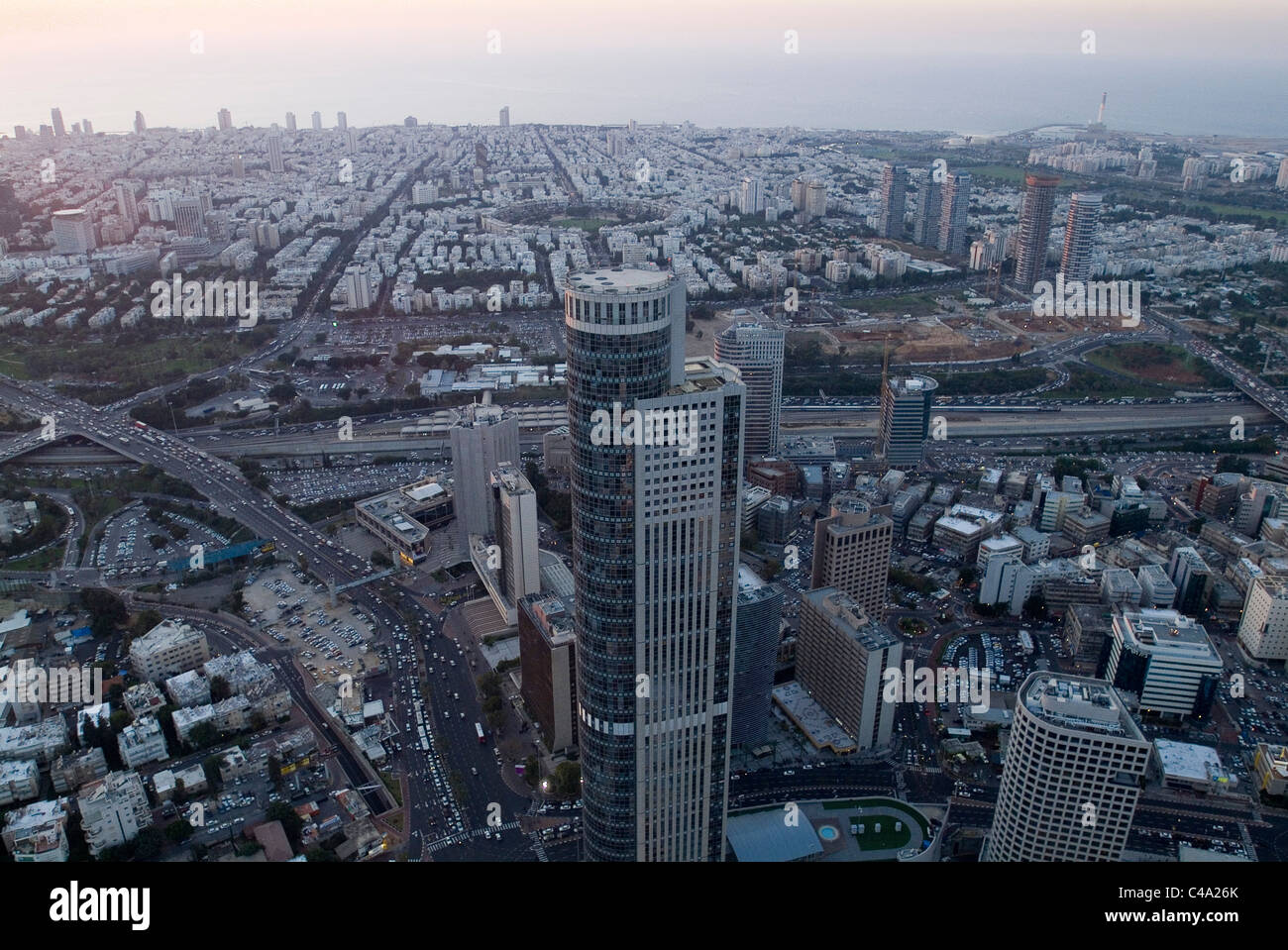 Aerial photograph of downtown Ramat Gan Stock Photo - Alamy
