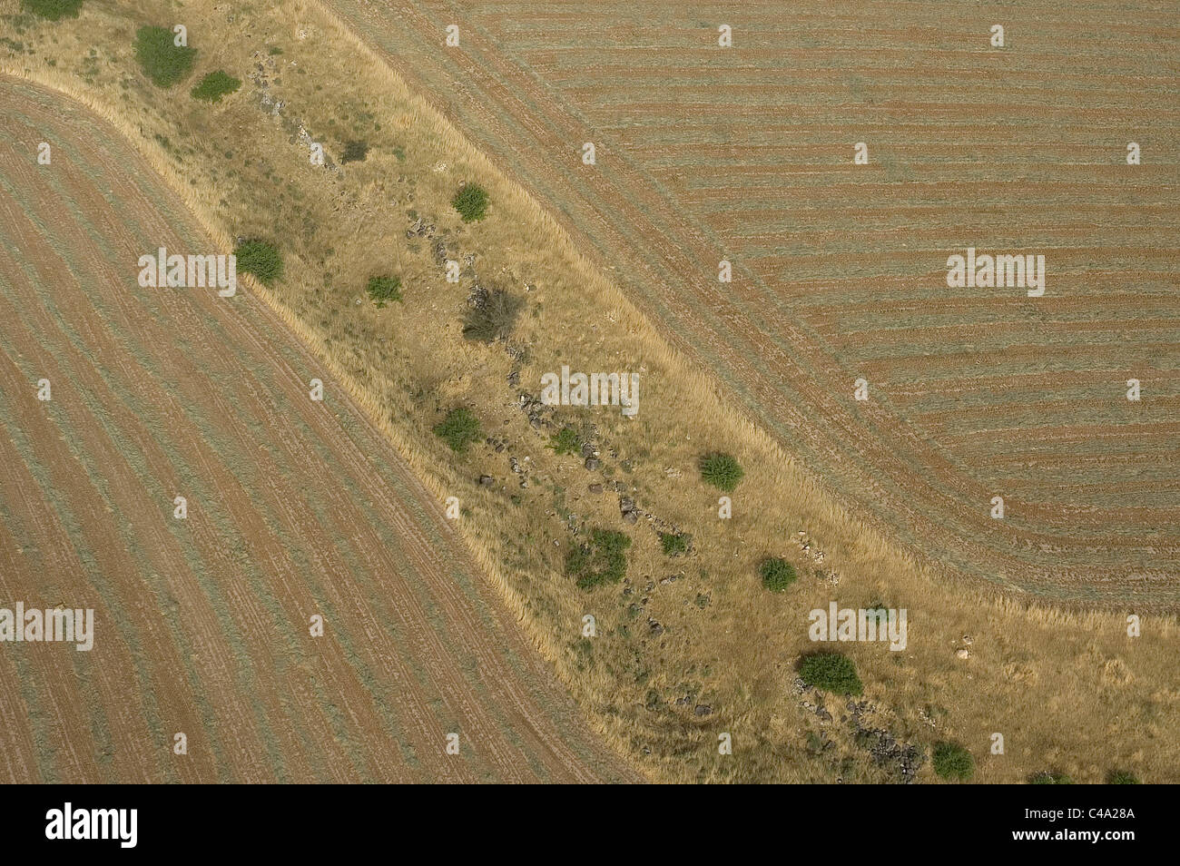 Aerial photograph of a brown field in Israel Stock Photo - Alamy