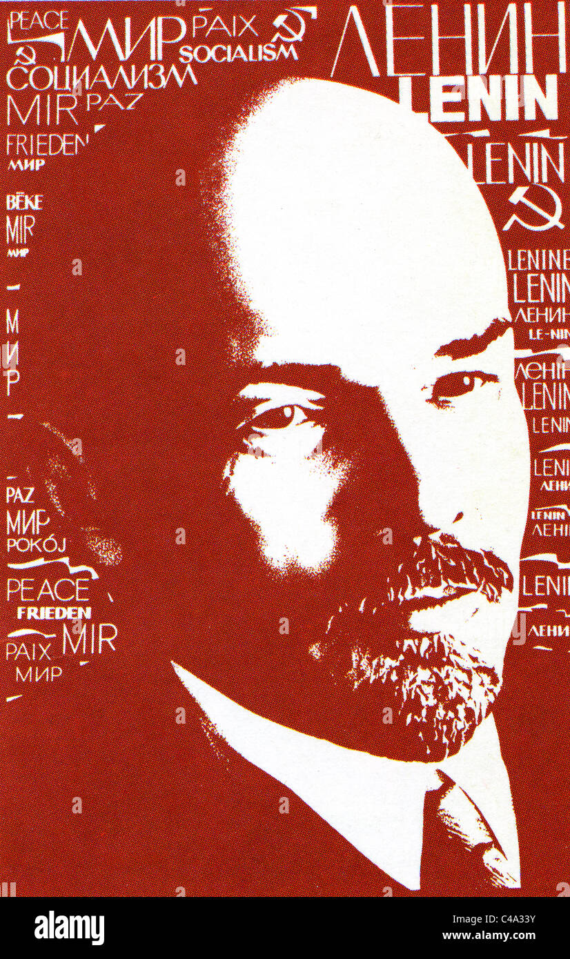 Soviet revolution poster lenin hi-res stock photography and images - Alamy
