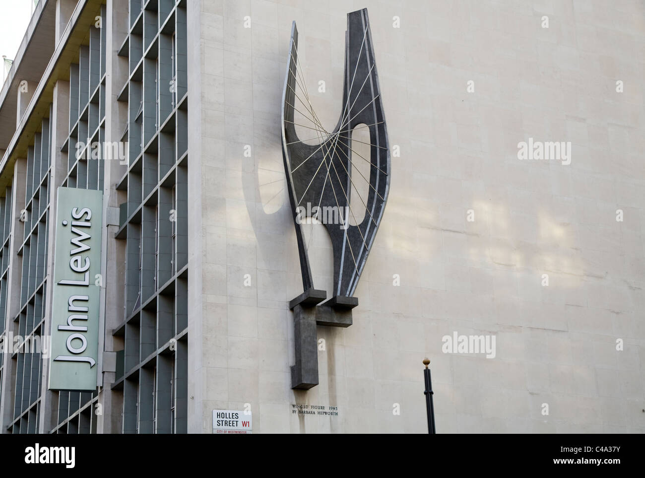 Barbara Hepworth sculpture: 'Winged Figure' above Oxford Street ...