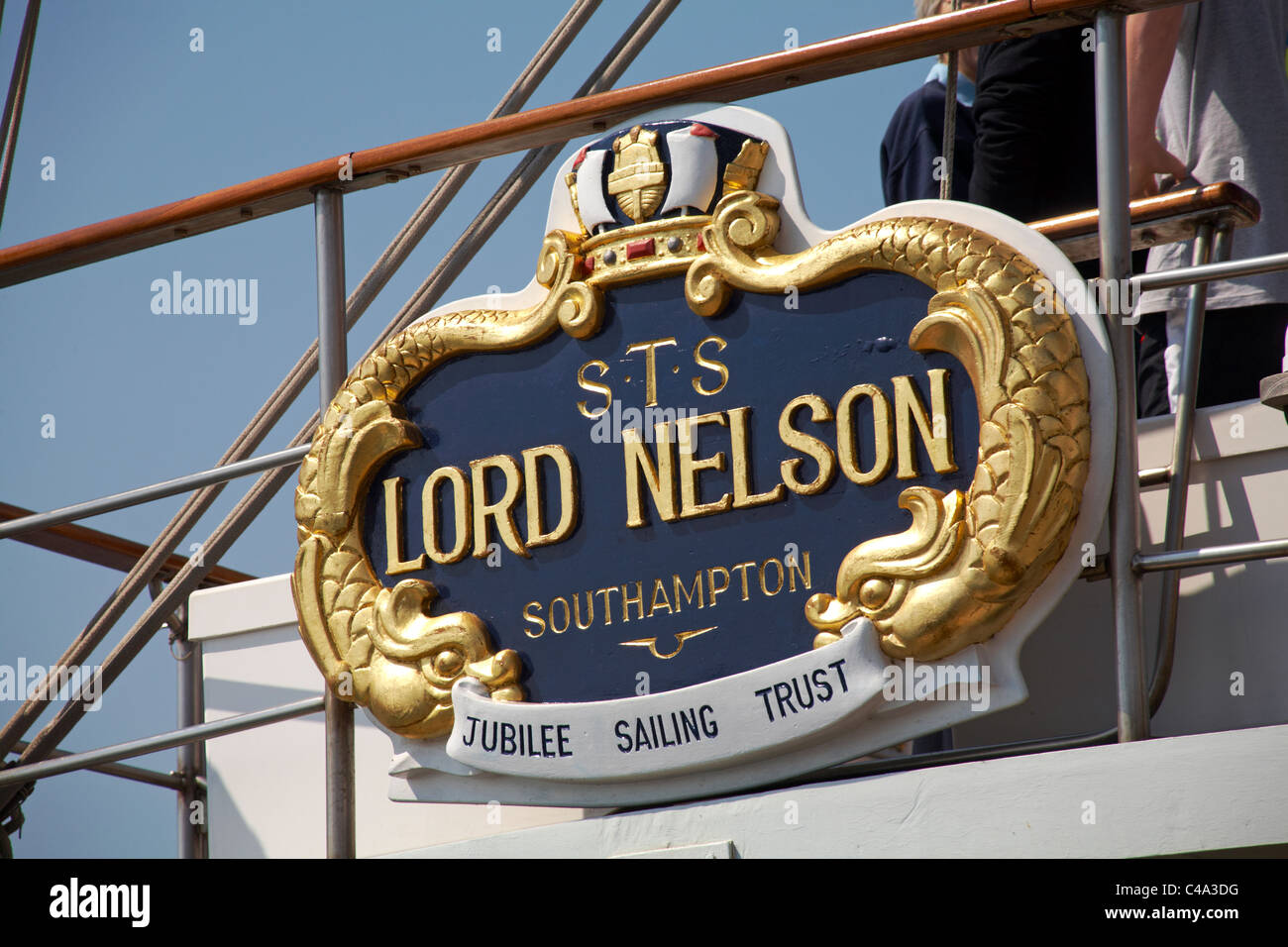 Badge of the STS Lord Nelson Southampton Jubilee Sailing Trust on the ...