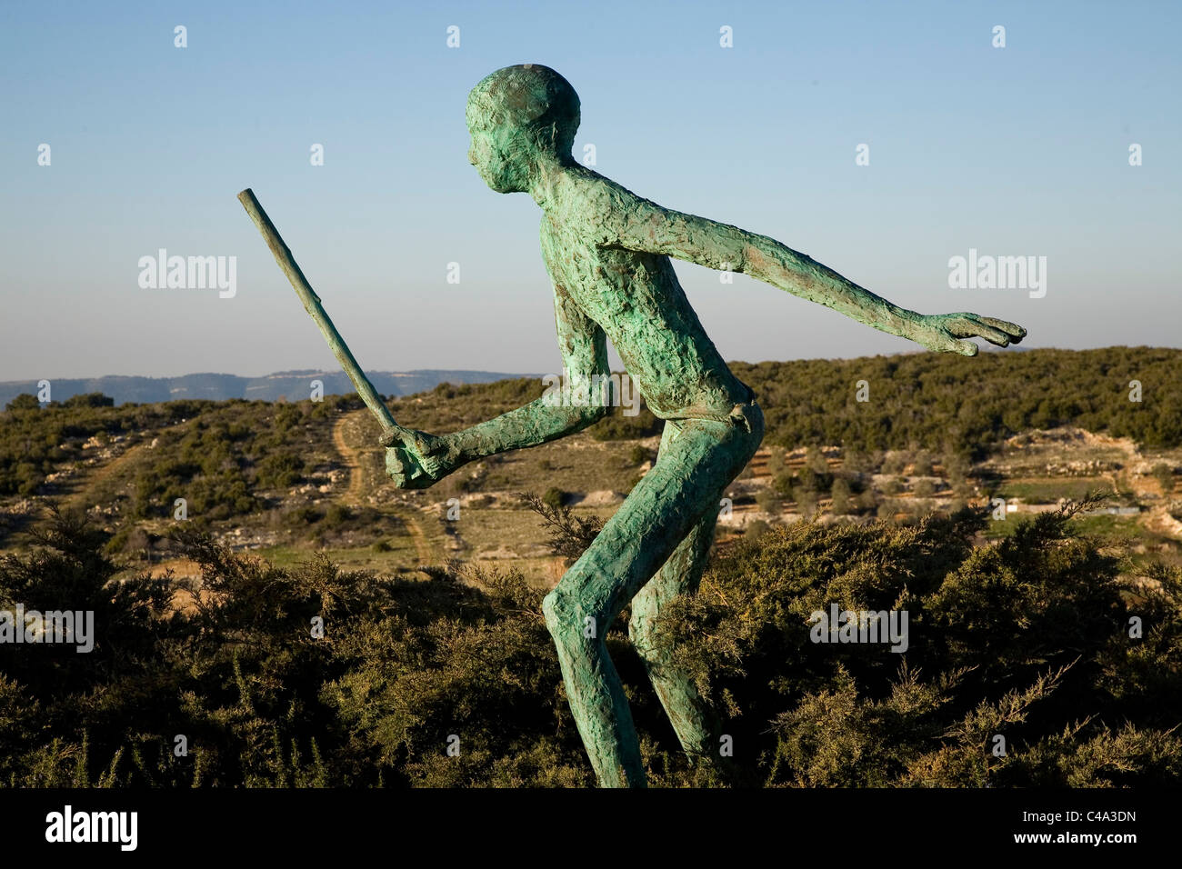 Photograph of a statue of a green man in the Galilee Stock Photo - Alamy
