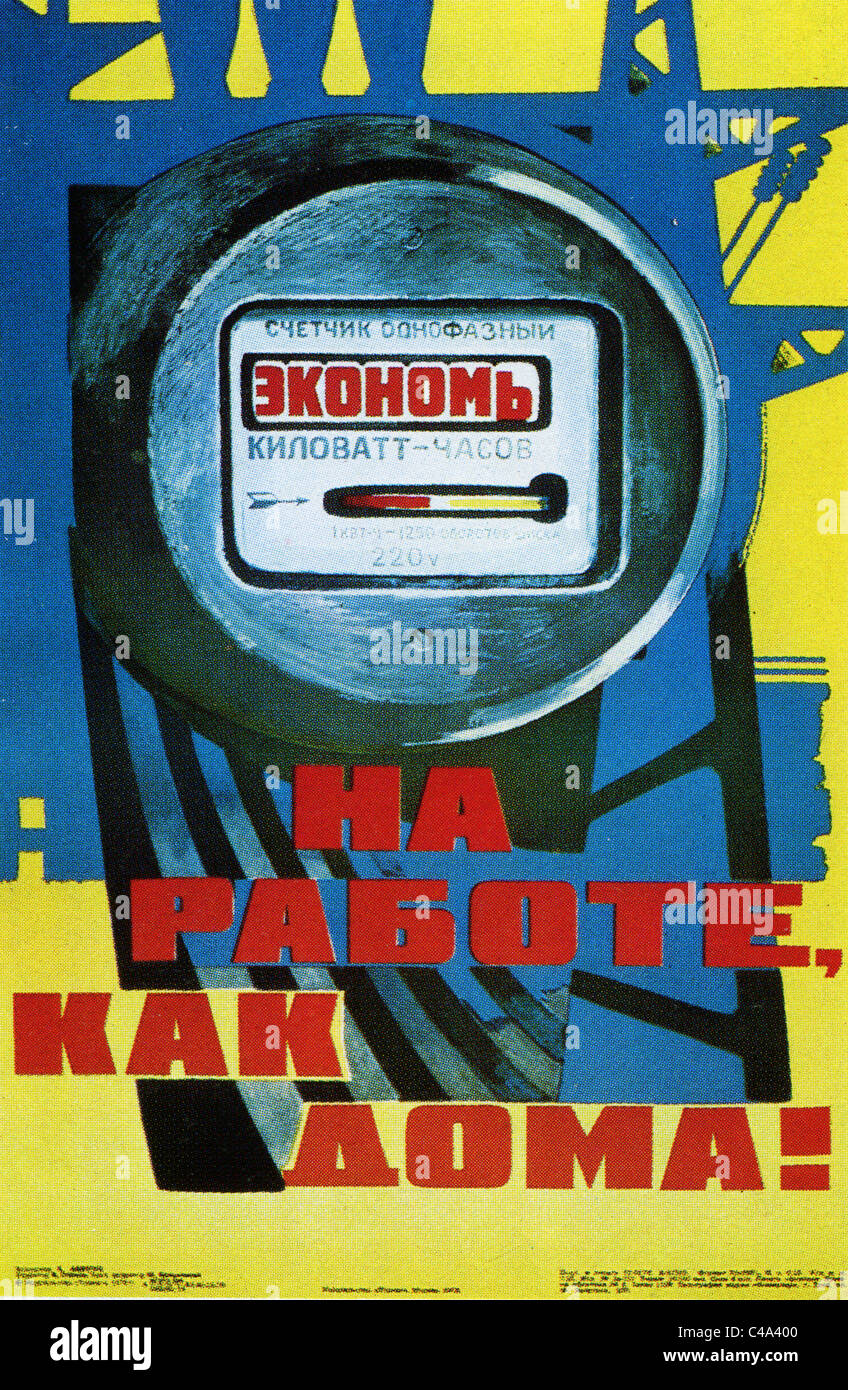 Soviet poster work hi-res stock photography and images - Alamy