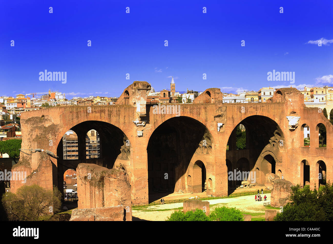 Basilica of Constantine and Maxentius Stock Photo - Alamy