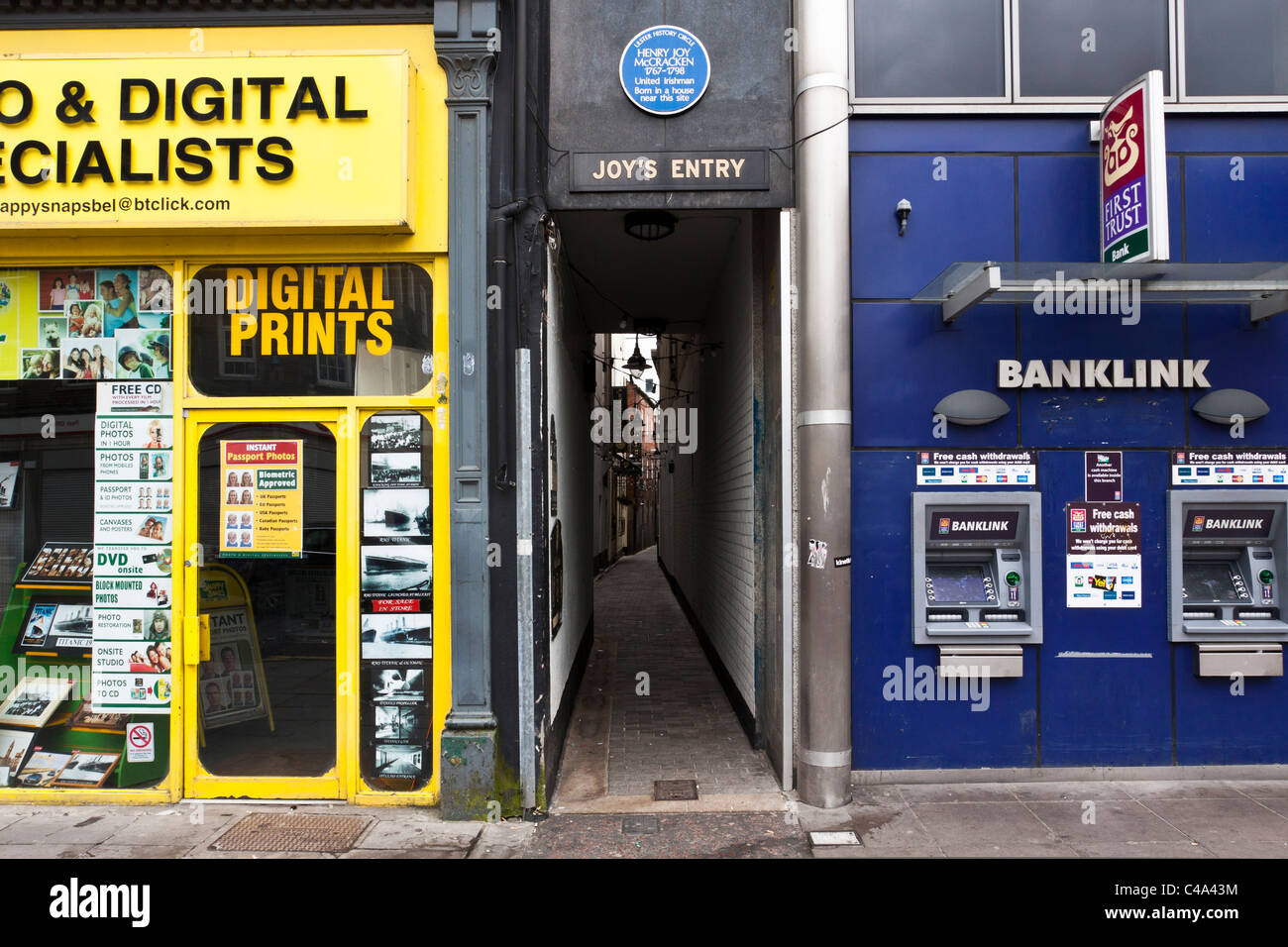 Joys Entry Belfast Northern Ireland High Resolution Stock Photography ...
