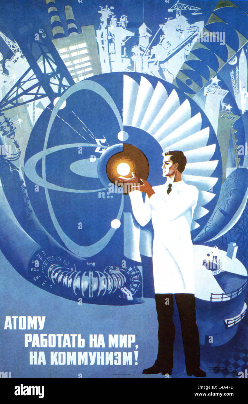 Soviet science poster hi-res stock photography and images - Alamy