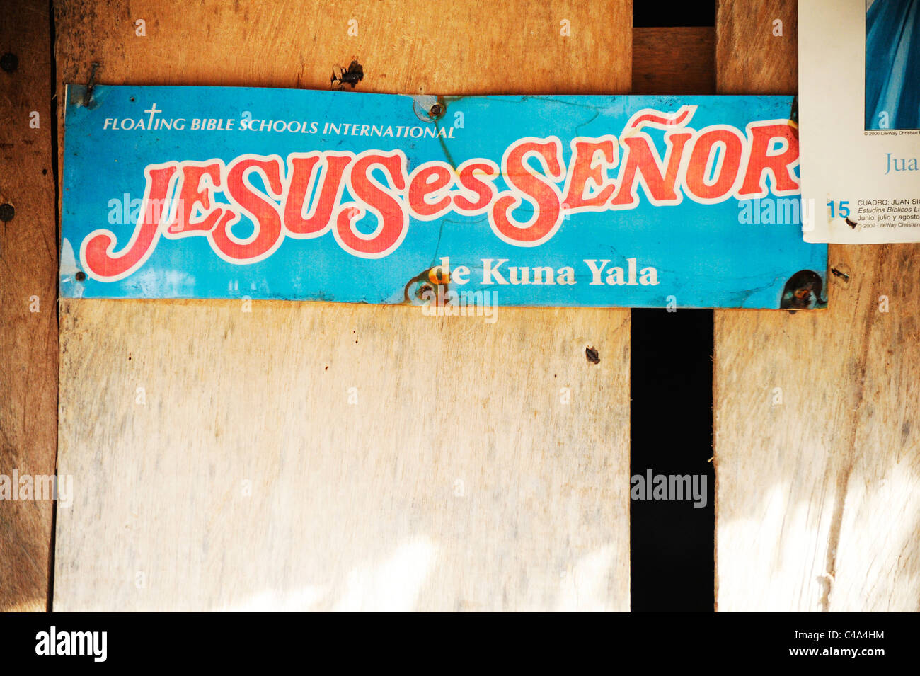 The sign of 'Floating Bible Schools International', 'Jesus is the Lord ...