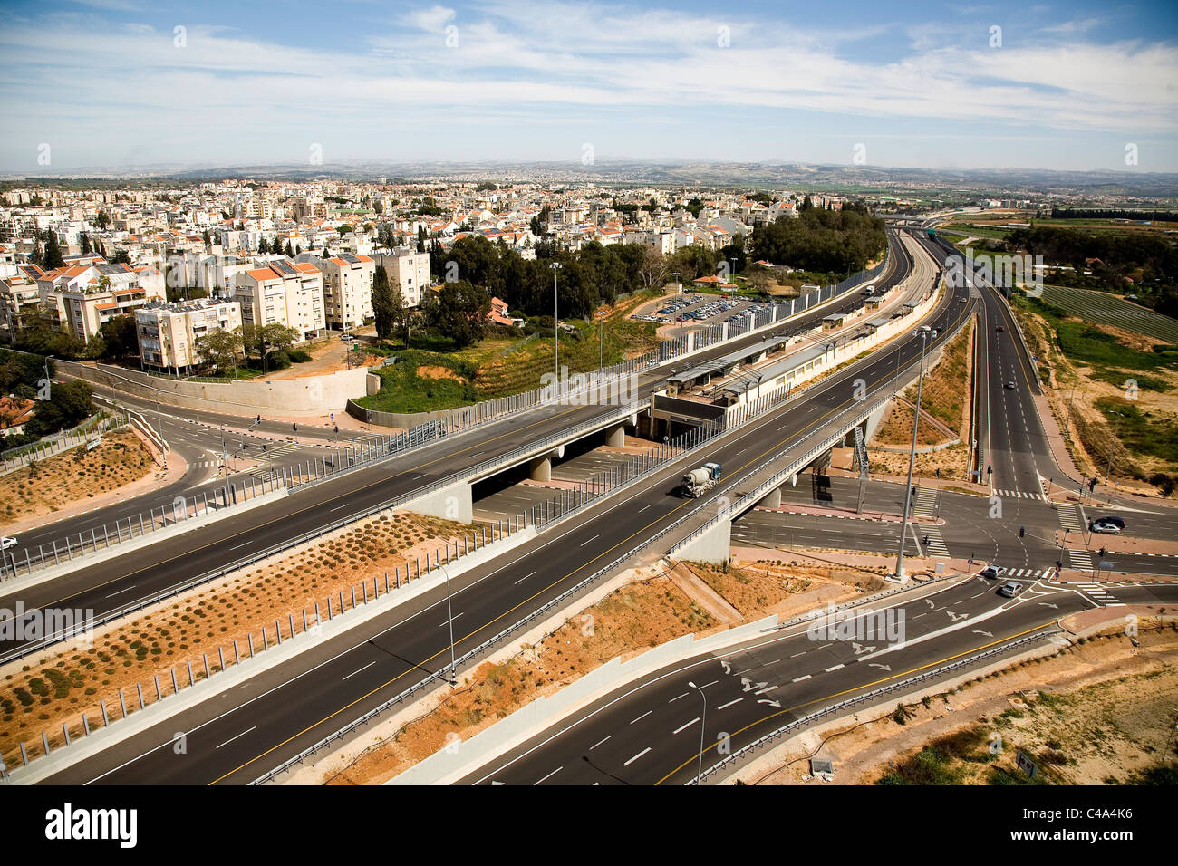 Aerial photograph of the city of Kfar Saba in the Sharon Stock Photo ...
