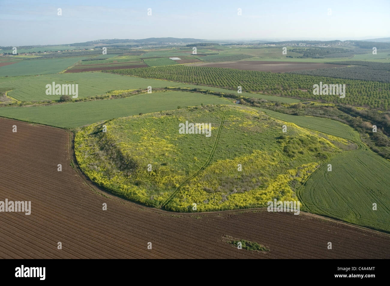 Aerial photograph of Tel Batash in the Plain Stock Photo - Alamy