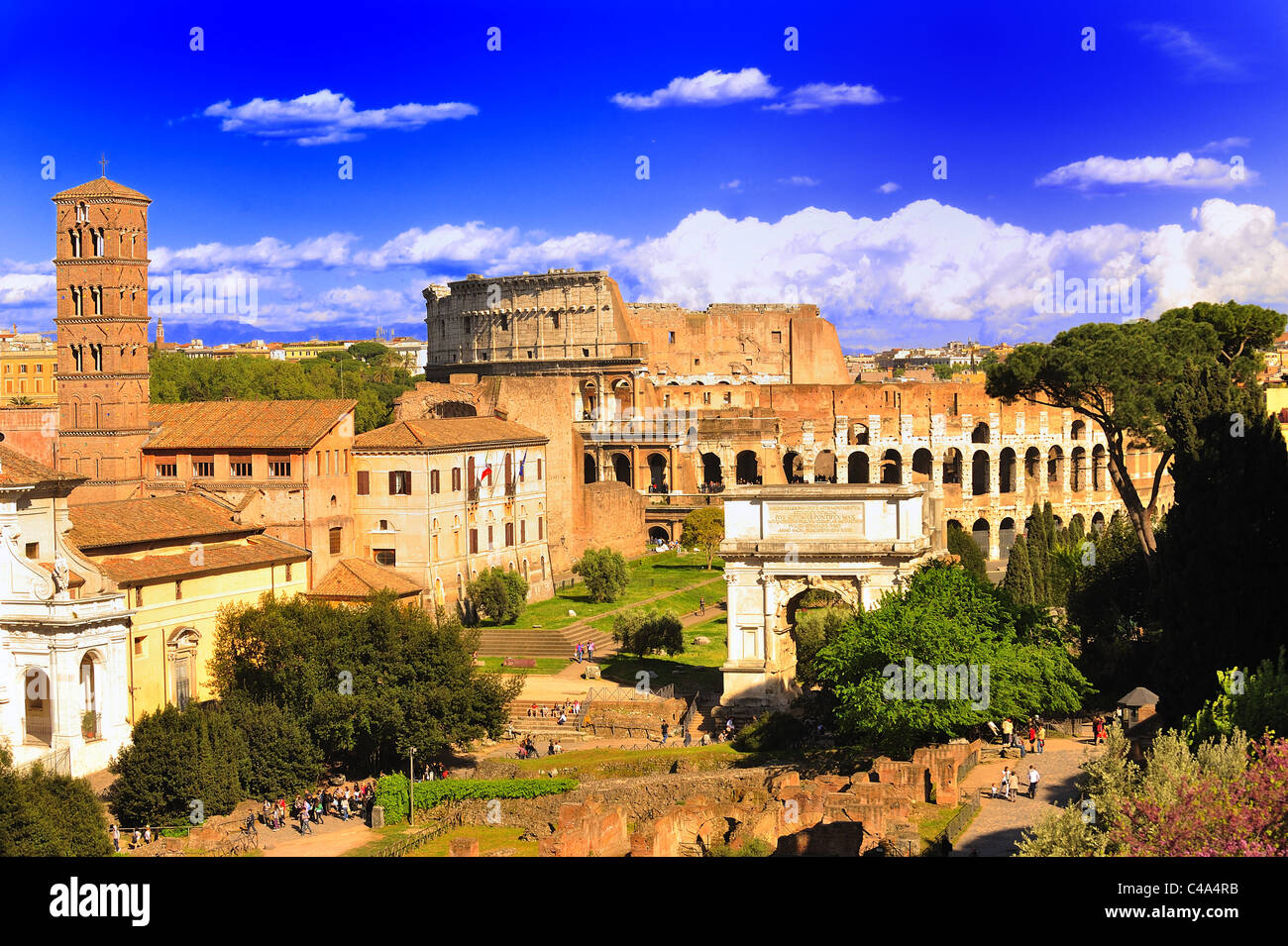 Arches of the Coliseum ancient Roman amphitheatre Rome Italy Stock ...