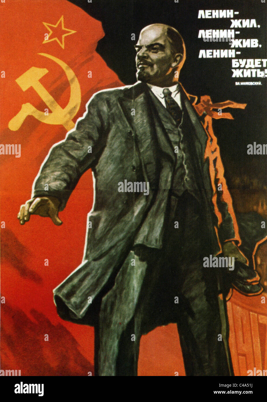 Soviet revolution poster lenin hi-res stock photography and images - Alamy