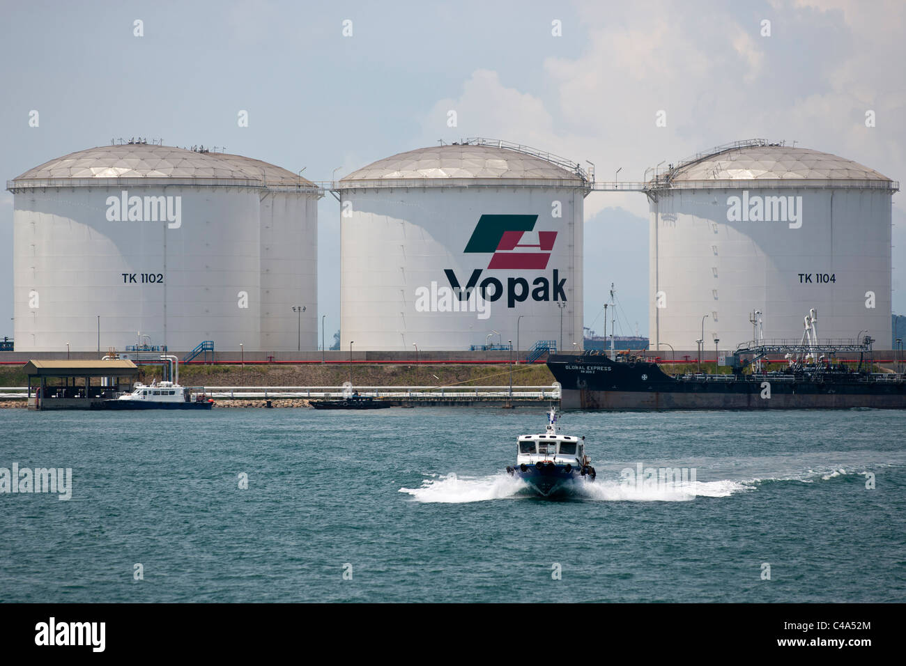 A view of an oil tank farm off the coast of Singapore Stock Photo - Alamy