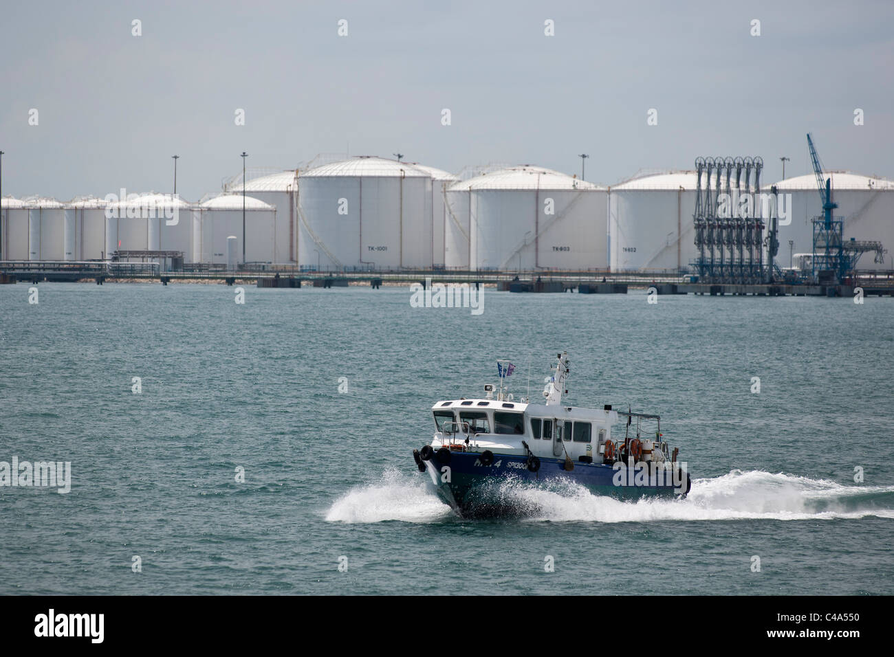 A view of an oil tank farm off the coast of Singapore Stock Photo - Alamy