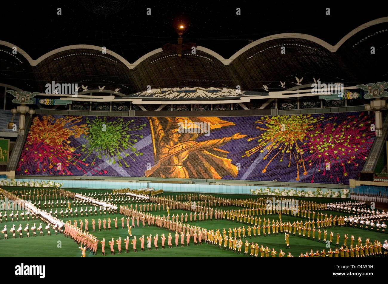 Arirang mass games at May Day Stadium in Pyongyang (DPRK, North Korea ...