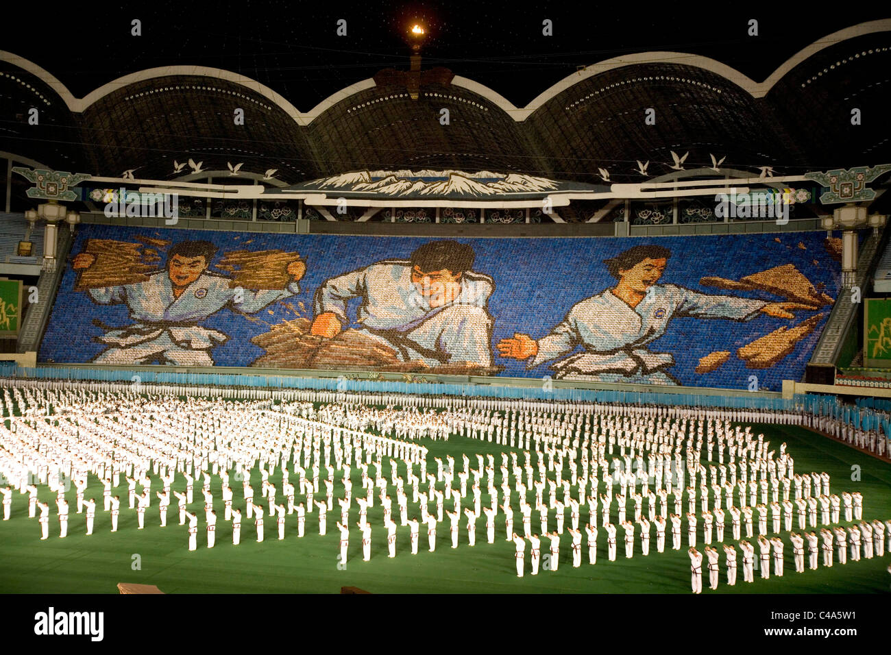 Arirang mass games at May Day Stadium in Pyongyang (DPRK, North Korea ...