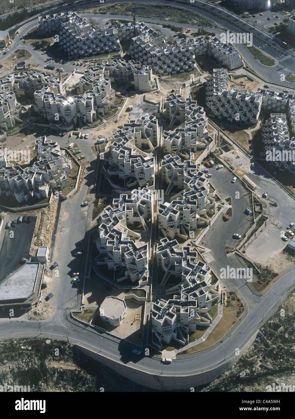 Aerial photograph of Ramot Allon neighborhood in Jerusalem Stock Photo ...