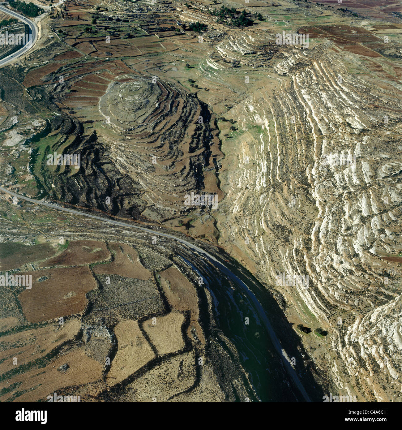 Aerial photograph of the judea desert at winter Stock Photo - Alamy