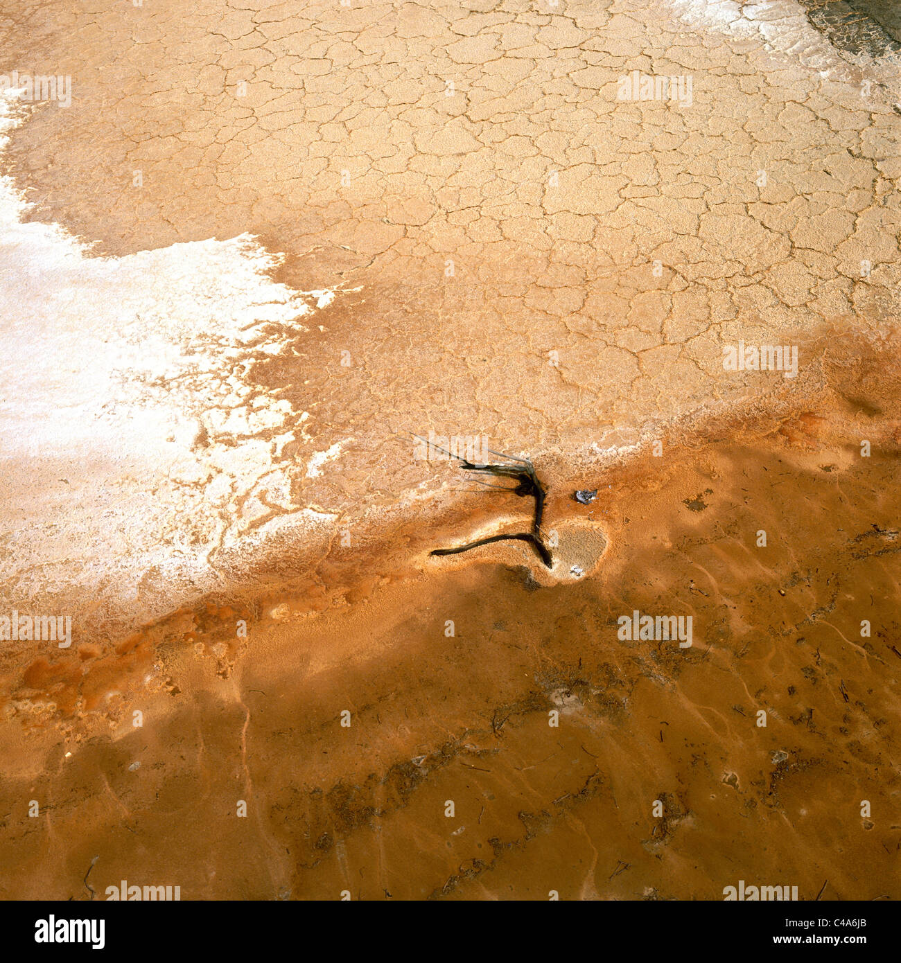 Aerial photograph of a dried area in the Dead Sea Stock Photo - Alamy