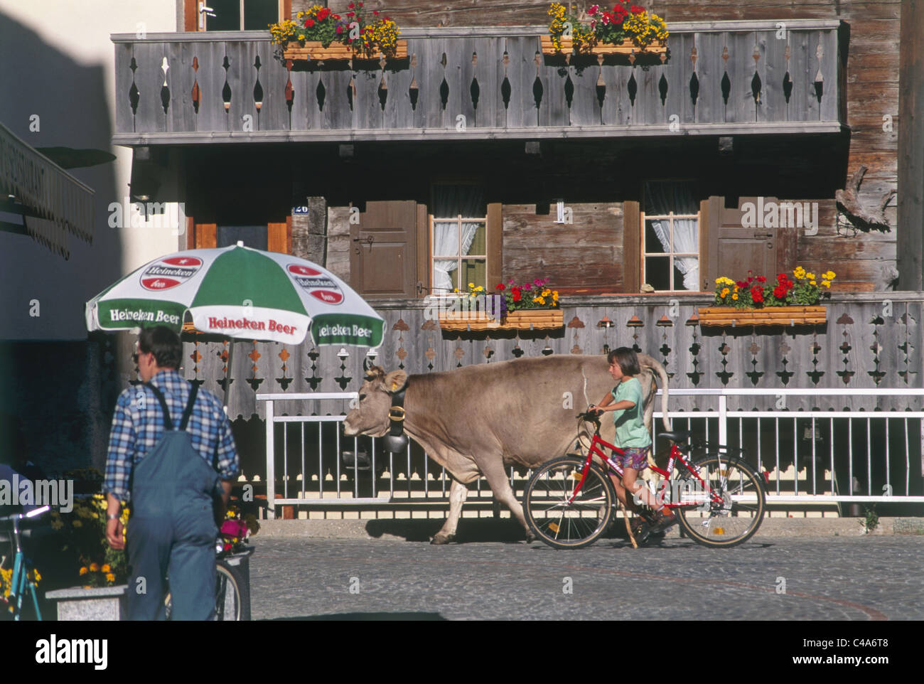 Photograph of a typical swiss village Stock Photo - Alamy