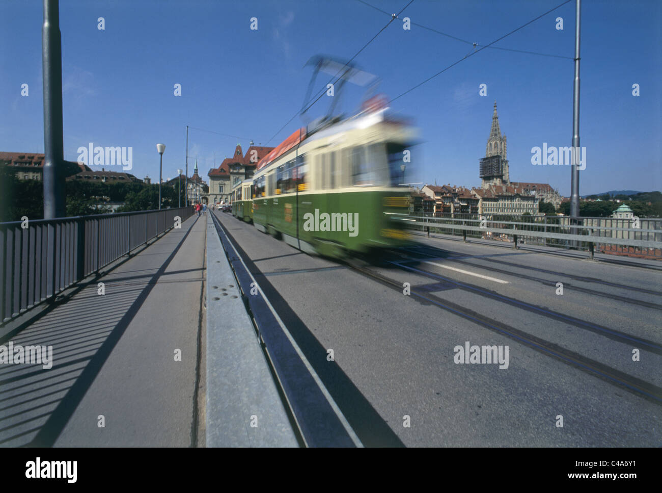 Photograph of the swiss tram Stock Photo - Alamy