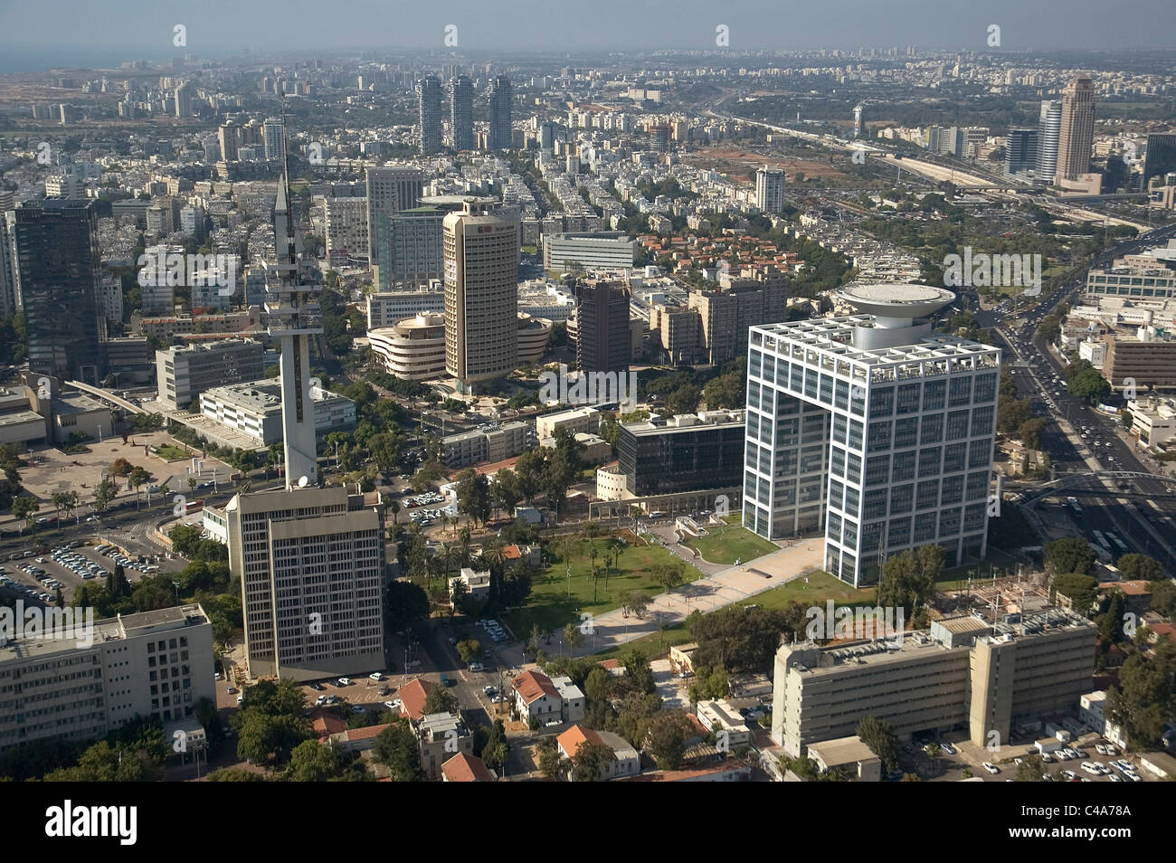 Aerial photograph of Tel Aviv's downtown Stock Photo - Alamy