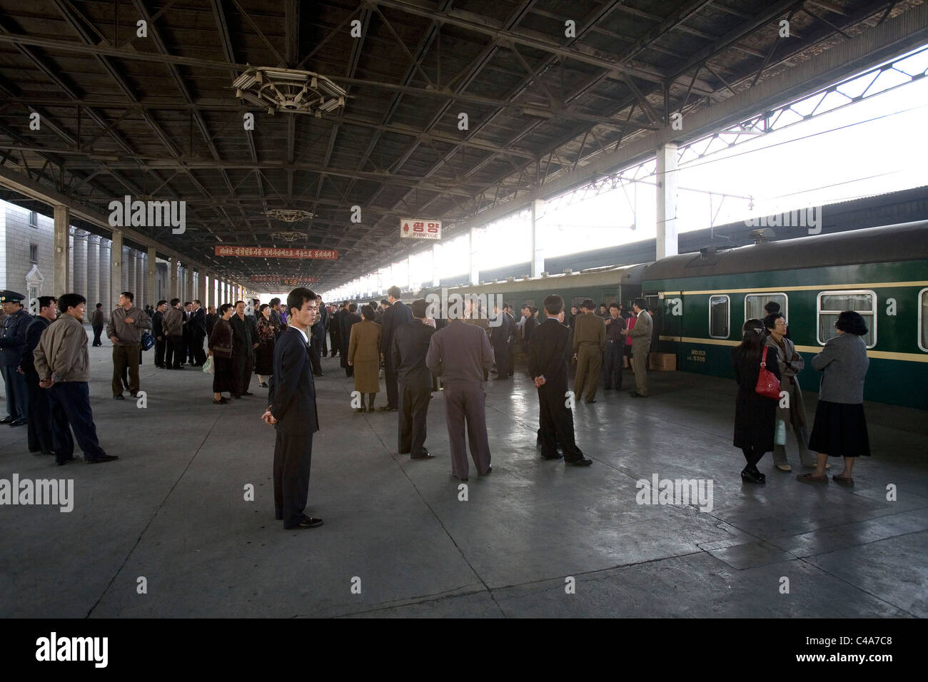 Train station in Pyongyang, North Korea (DPRK Stock Photo - Alamy