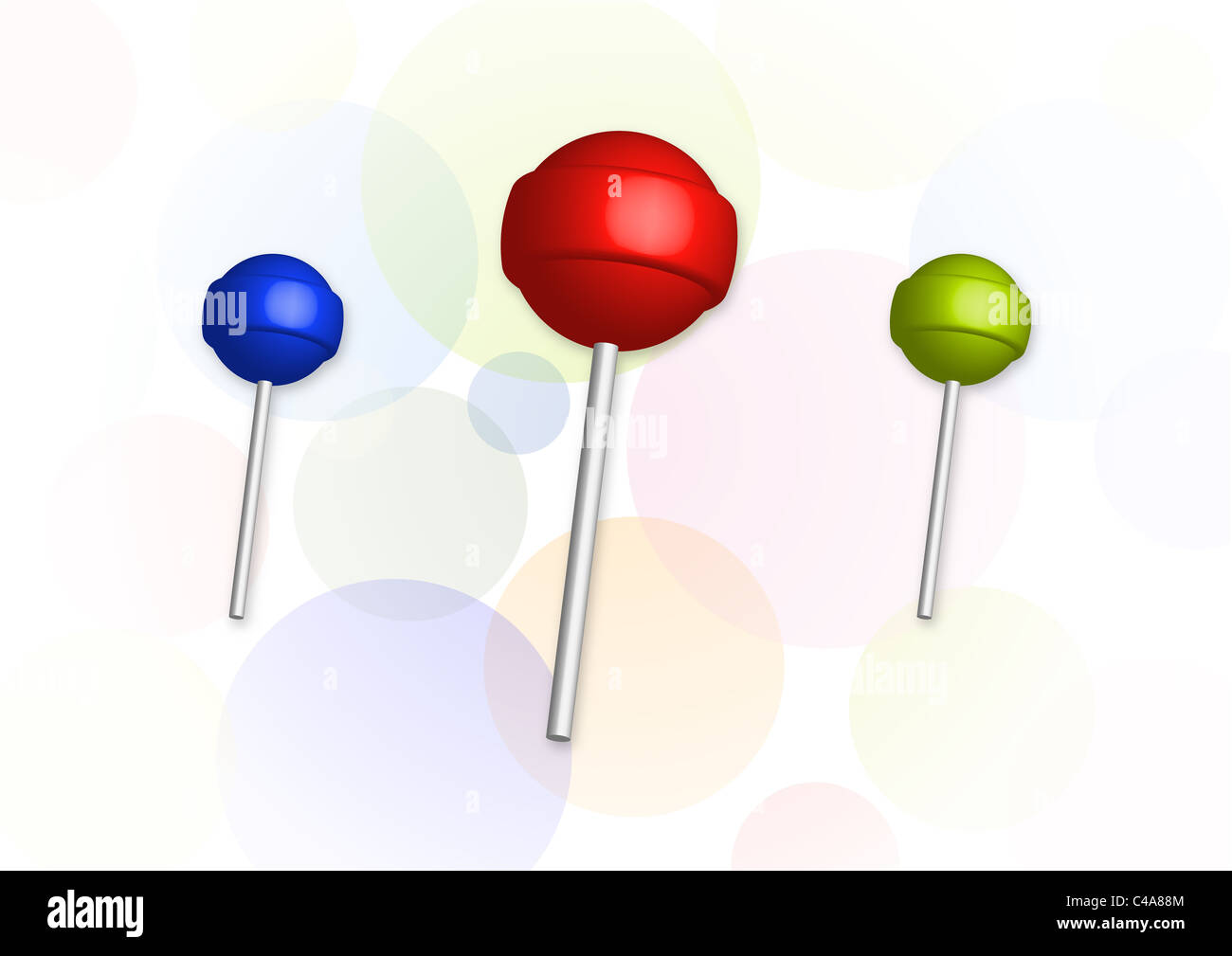 Set of various colorful lollipops Stock Photo - Alamy