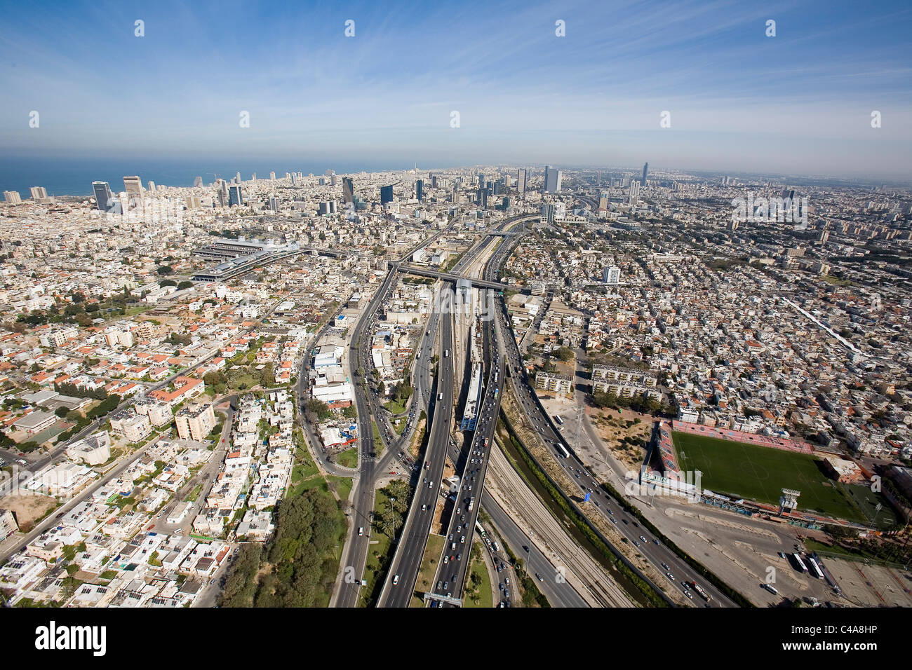 Aerial photograph of Tel Aviv's downtown Stock Photo - Alamy