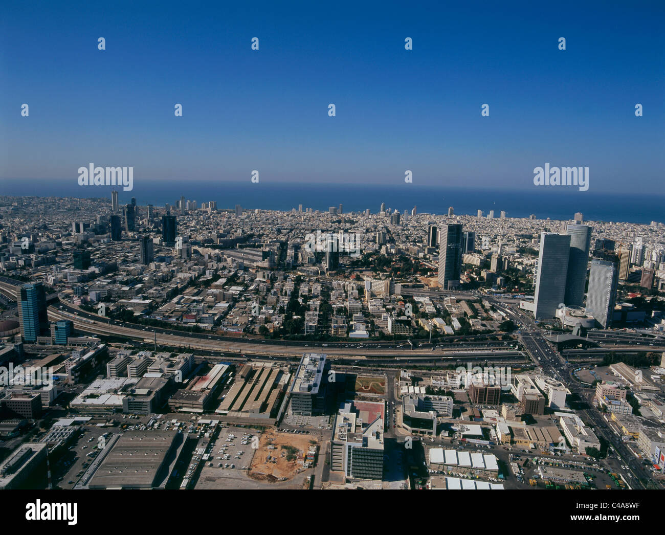Aerial photograph of Downtown Tel Aviv Stock Photo - Alamy