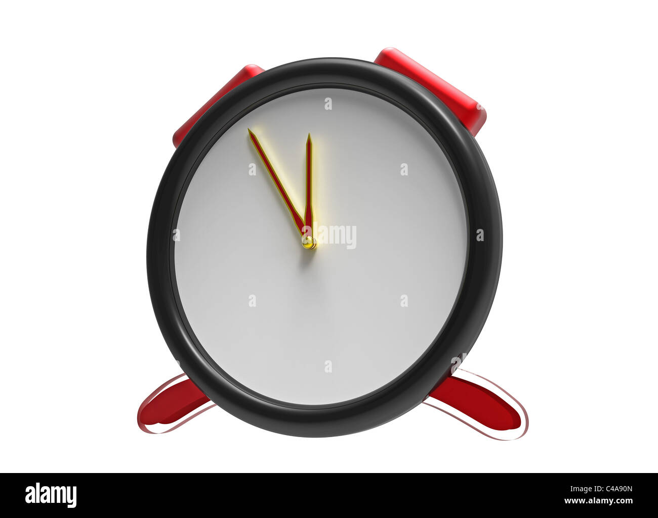 Clock 3d render isolated on white background Stock Photo - Alamy