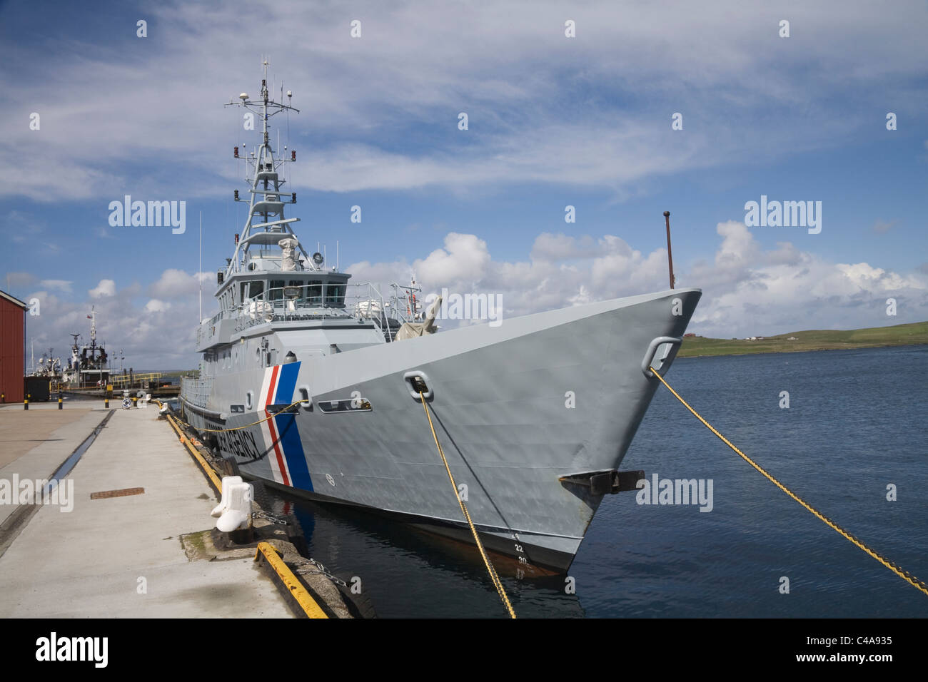 Lerwick Shetland Islands Scotland UK Coastal patrol vessel HM cutter ...