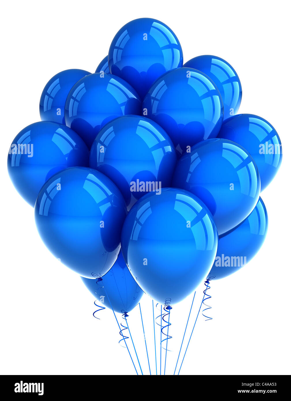 Blue Balloons White Background High Resolution Stock Photography and ...
