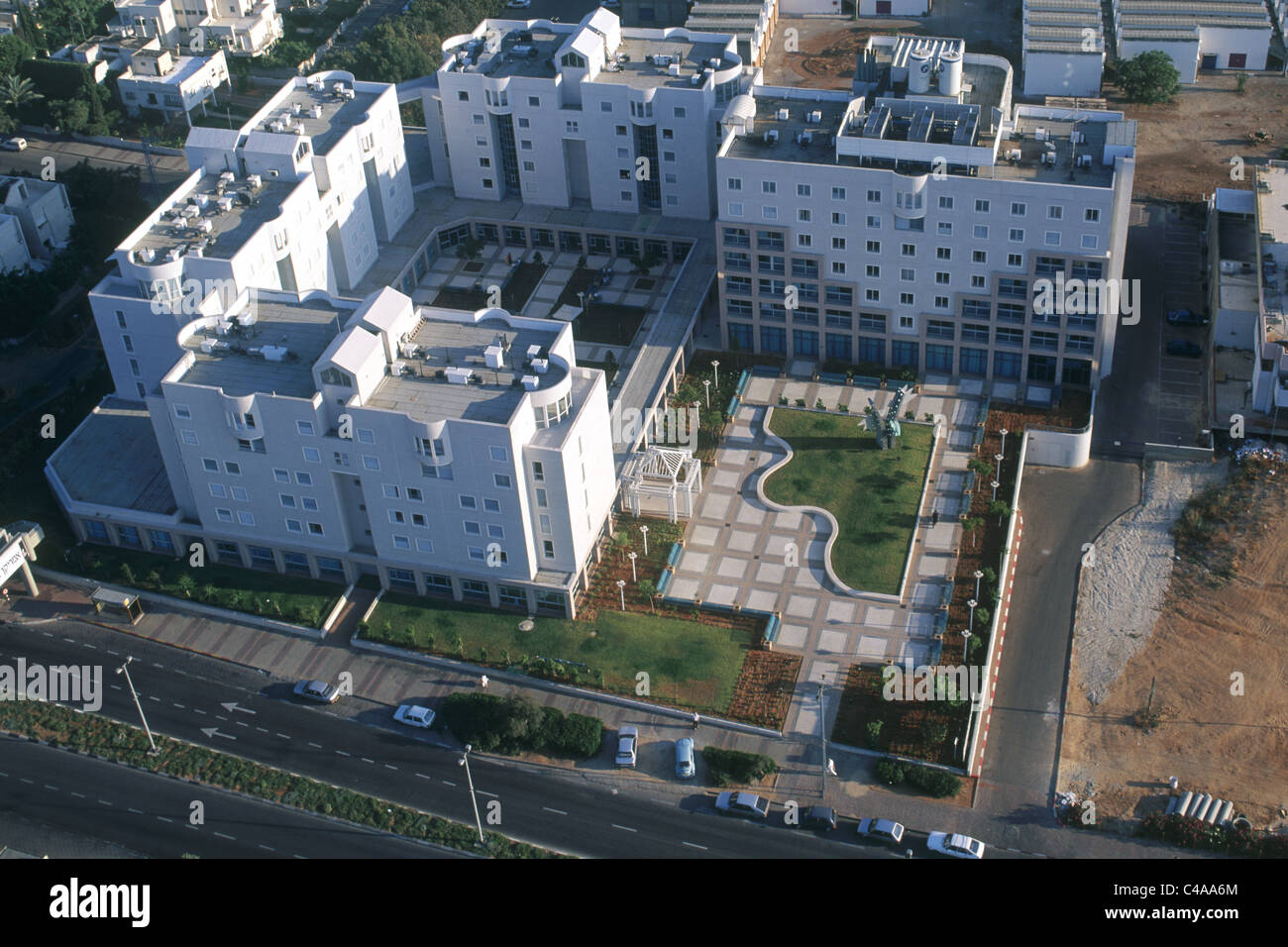 Aerial photograph of a Home for the Elderly in Neot Afeka neighborhood ...