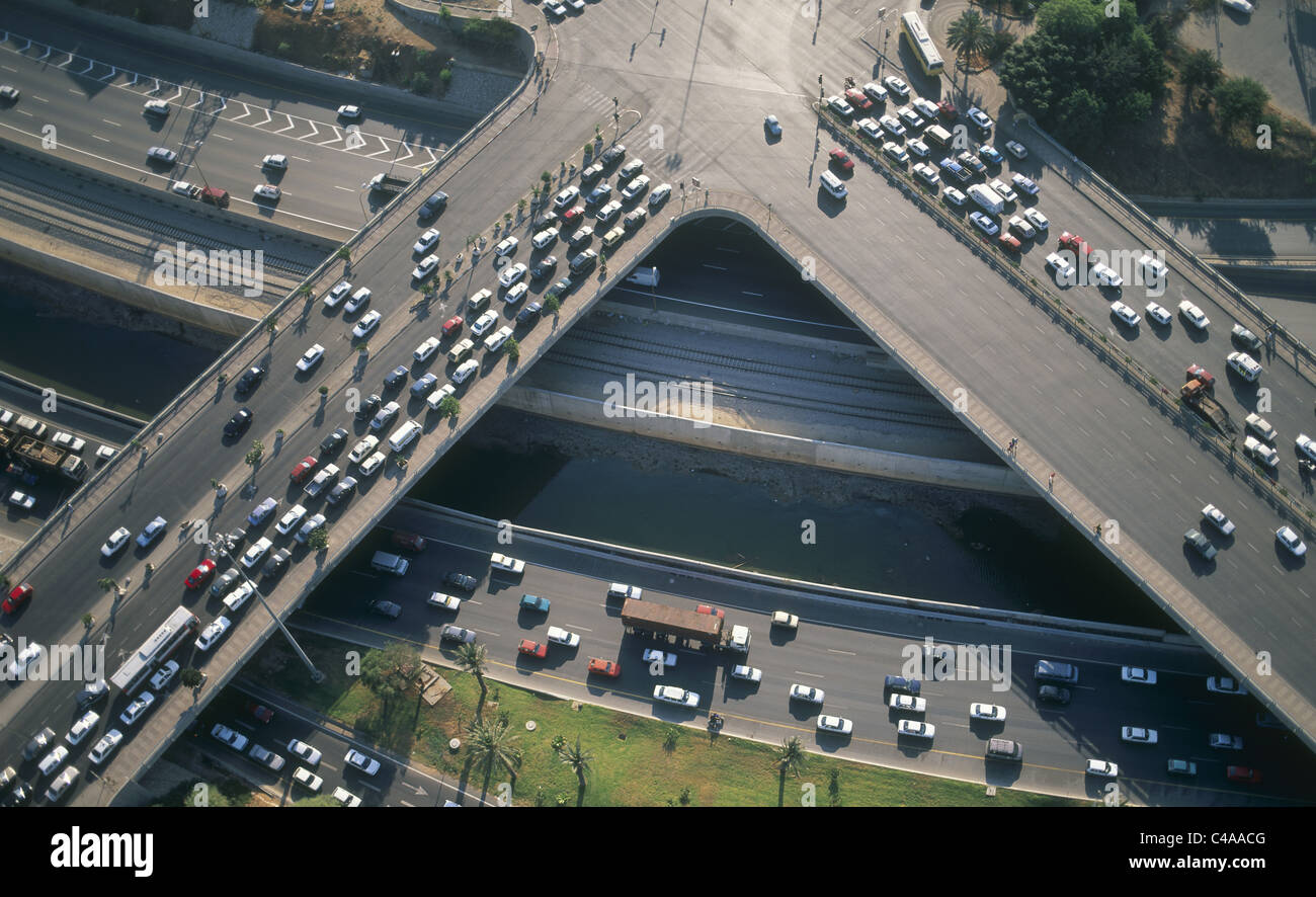 Aerial photograph of the Ayalon highway in Tel Aviv Stock Photo - Alamy