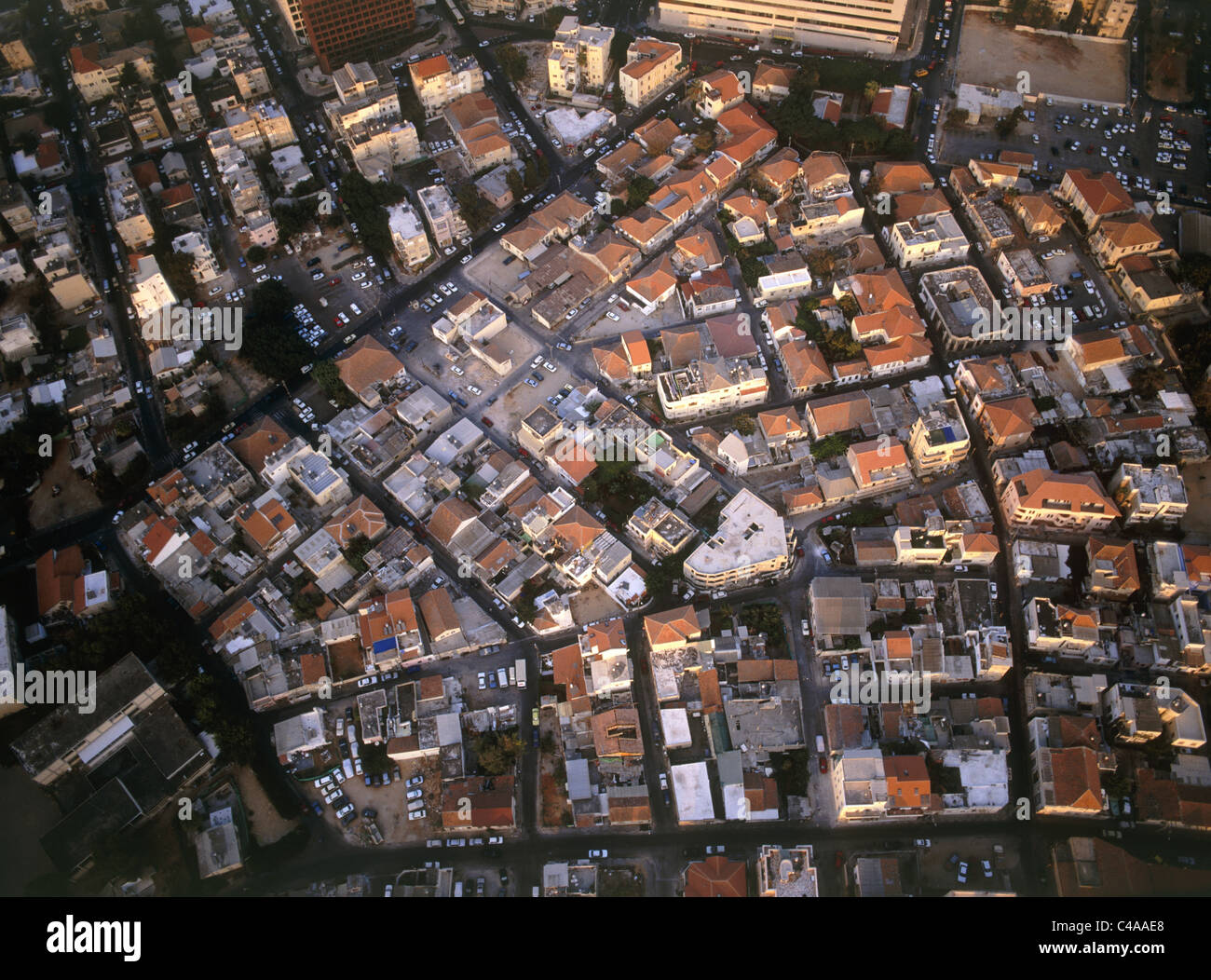 Aerial photograph of the Shabazi neighborhood in southern Tel Aviv ...