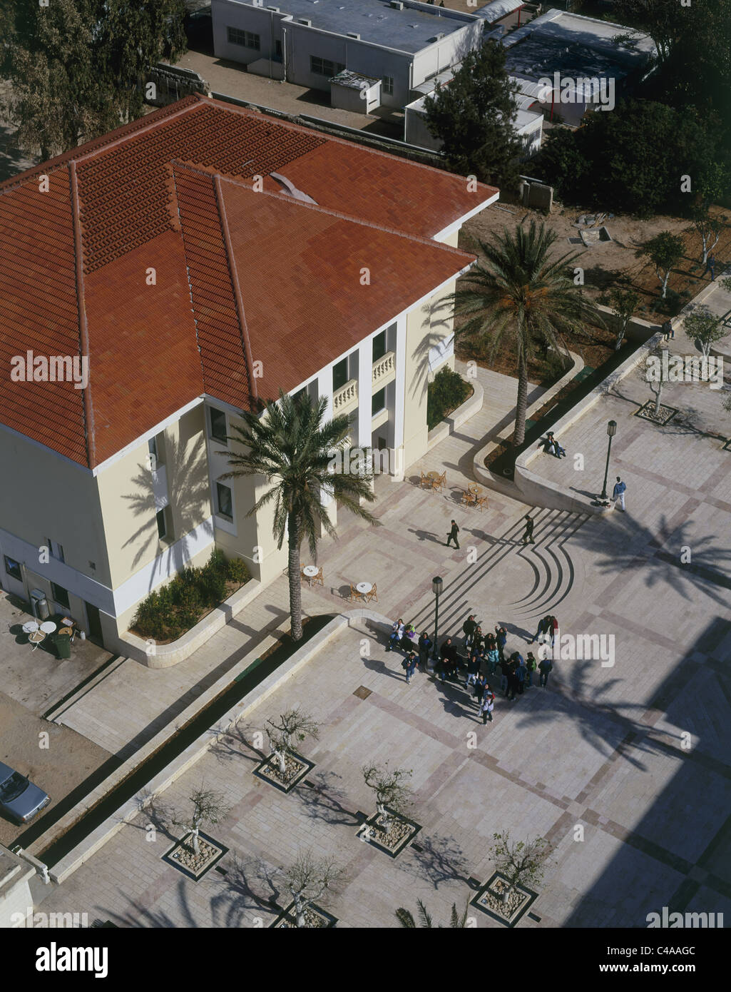 Aerial photograph of the Suzanne Dellal Center in southern Tel Aviv ...