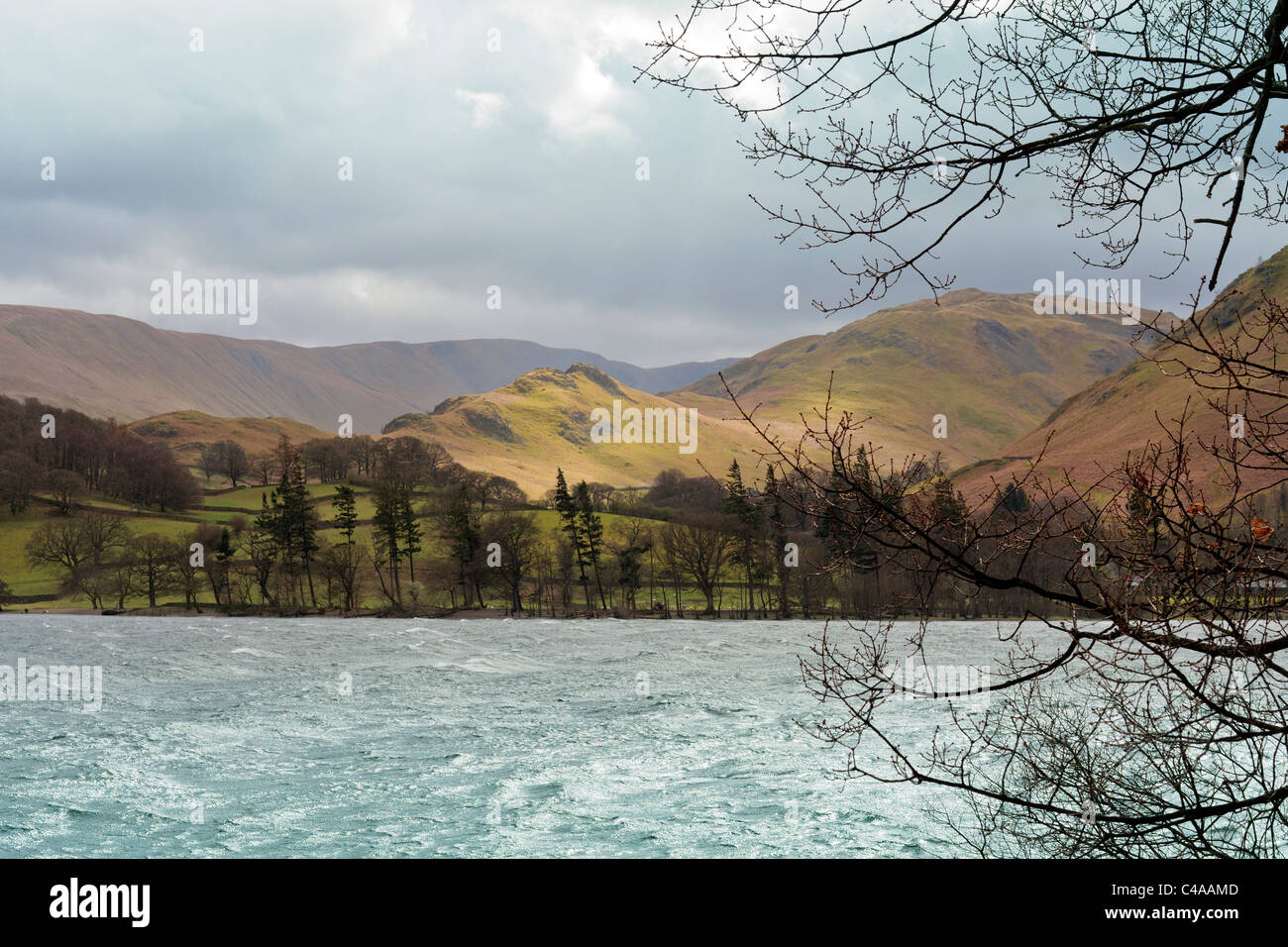 Overcast rainy day in the lake district in england, uk Stock Photo - Alamy