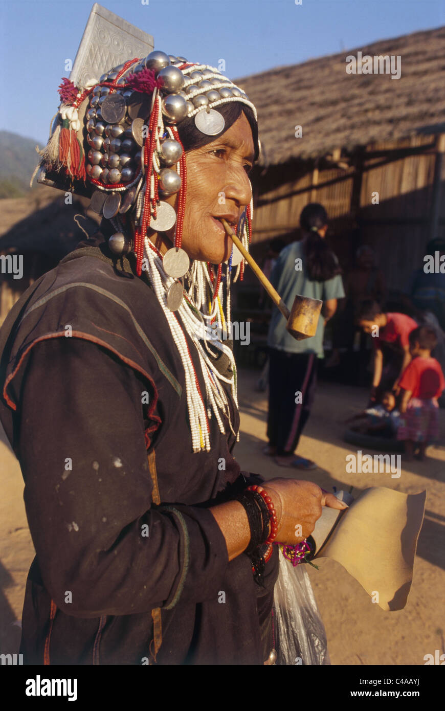 Photograph of a native woman in Thailand Stock Photo - Alamy