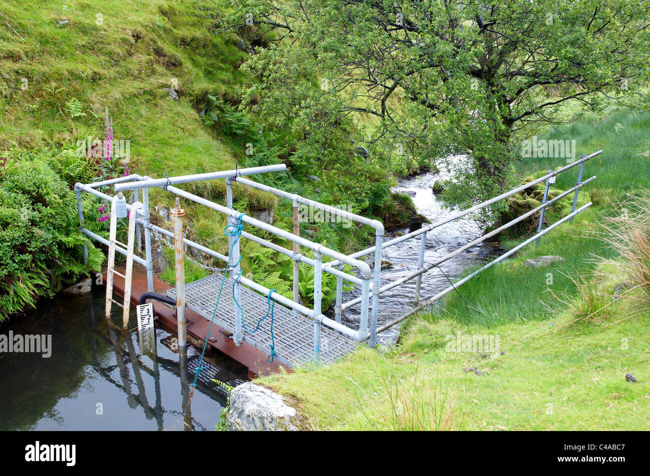 Gauging station to measure and report stream flow in the Braich-y-rhiw ...