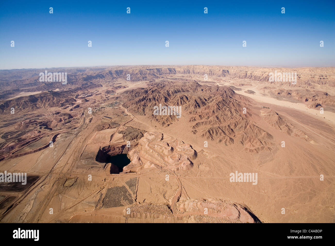 Aerial photograph of Timna valley in the Arava Stock Photo - Alamy