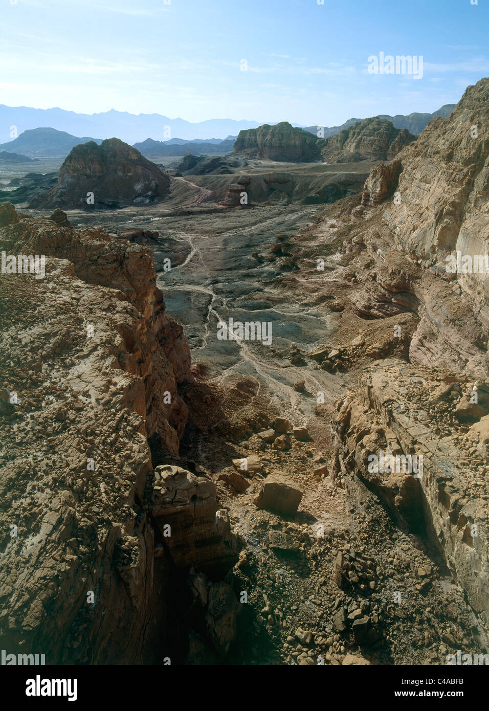 Aerial photograph of the Timna valley Stock Photo - Alamy